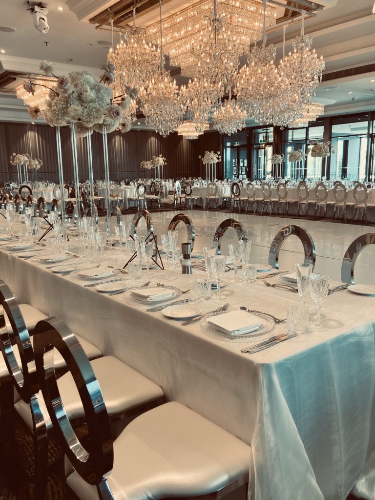 Silver O Back Chair White - Optimum Event Hire