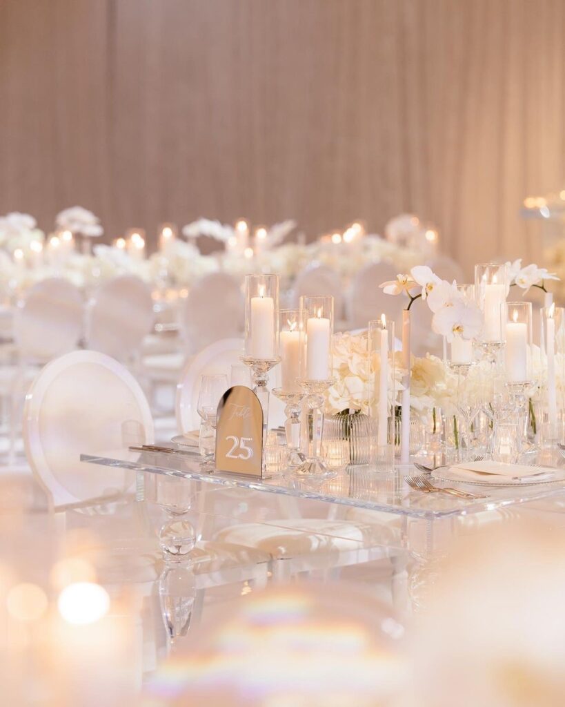 Aria Transparent Dining Table - Optimum Event Hire Sydney