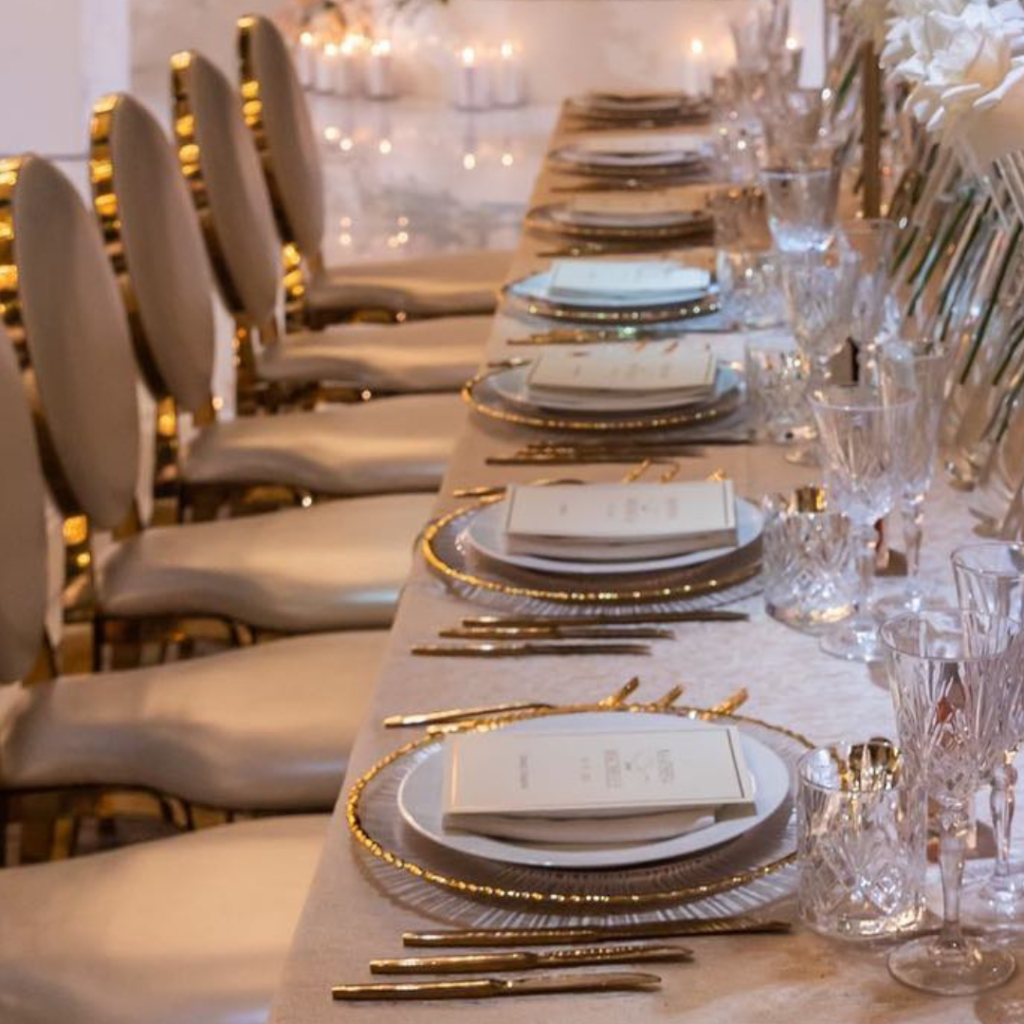 Gold Jagged Charger Plate - Optimum Event Hire