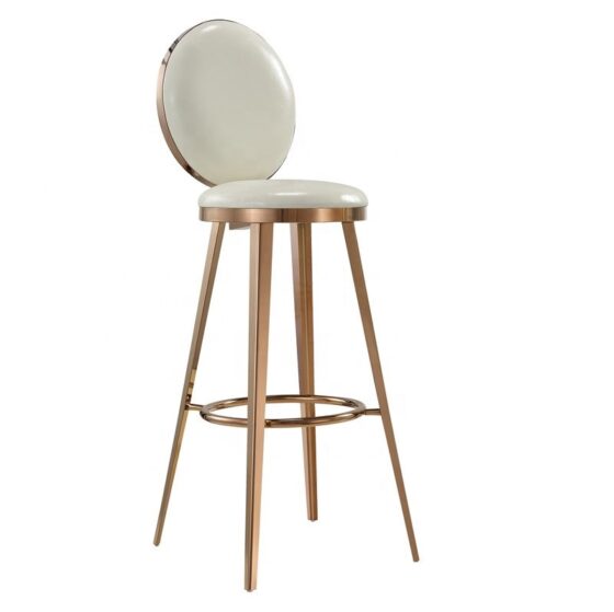Gold Trim Chair White - Optimum Event Hire