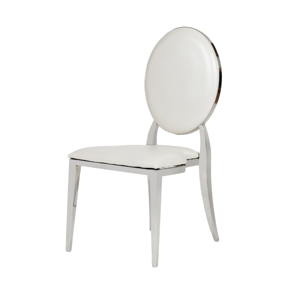 Gold O Back Chair White - Optimum Event Hire