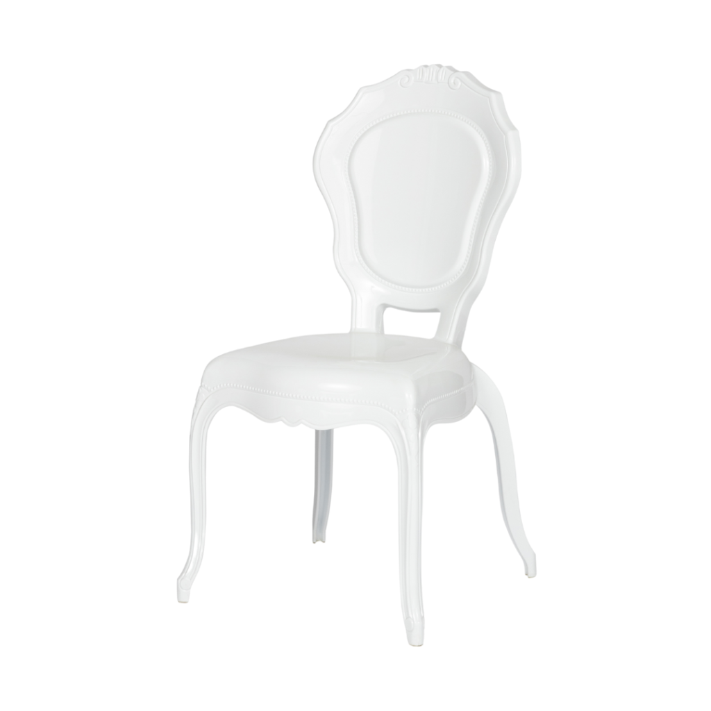 Gold O Back Chair White - Optimum Event Hire