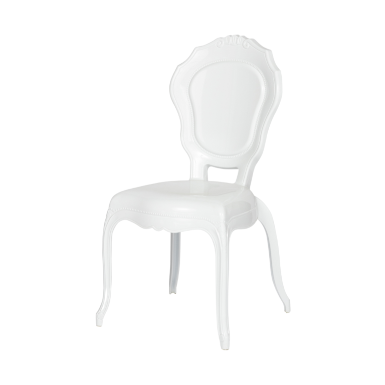 Gold O Back Chair White - Optimum Event Hire
