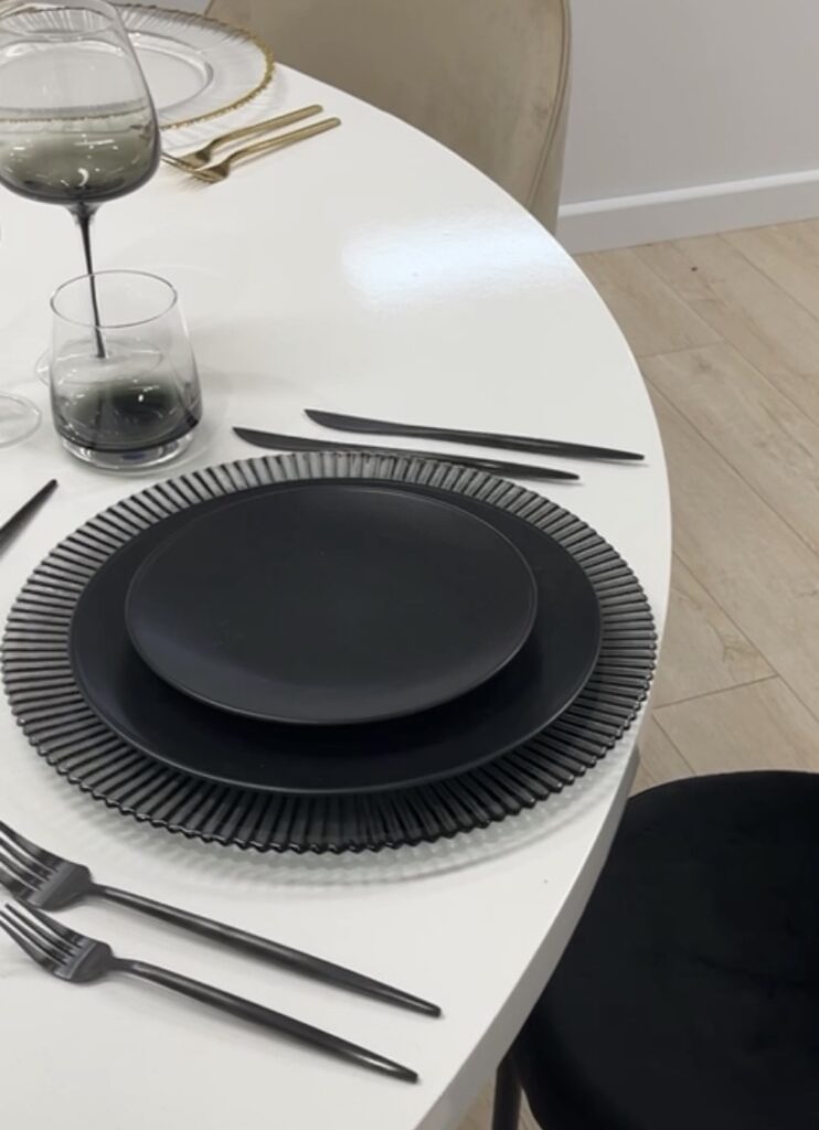 Black Matte Dinner & Dessert Plate - Optimum Event Hire