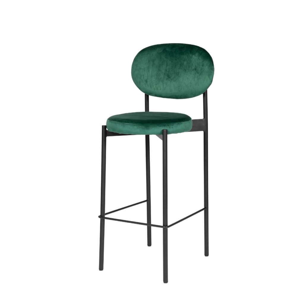 Green Velvet Contempo Cocktail Bar Stool Hire