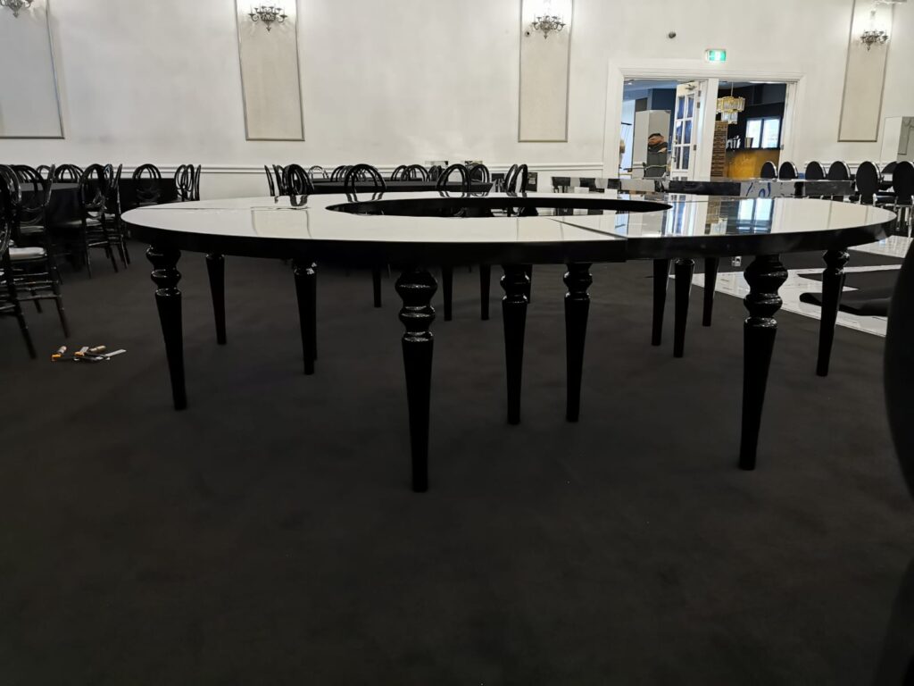 Black Mavro Doughnut Table - Optimum Event Hire