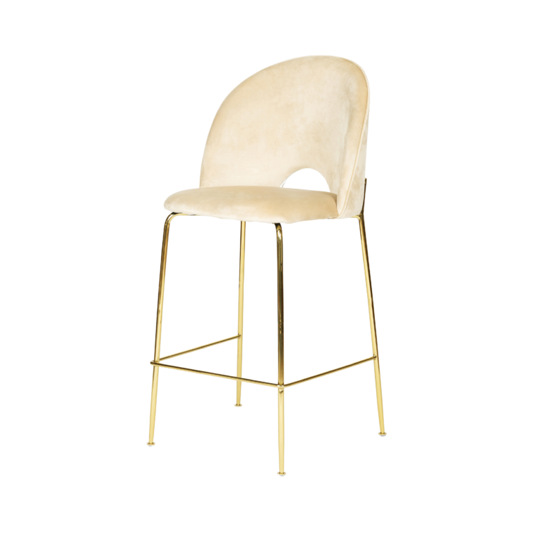 Champagne Curve Cocktail Bar Stool - Optimum Event Hire