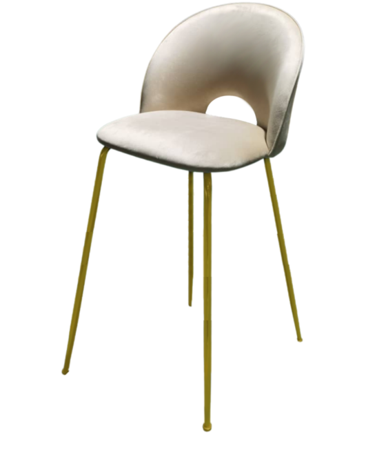 Champagne Curve Back Cocktail Bar Stool Hire