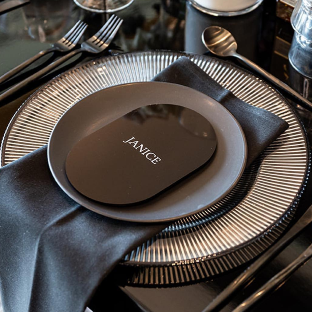 Black Matte Plate Set - Optimum Event Hire