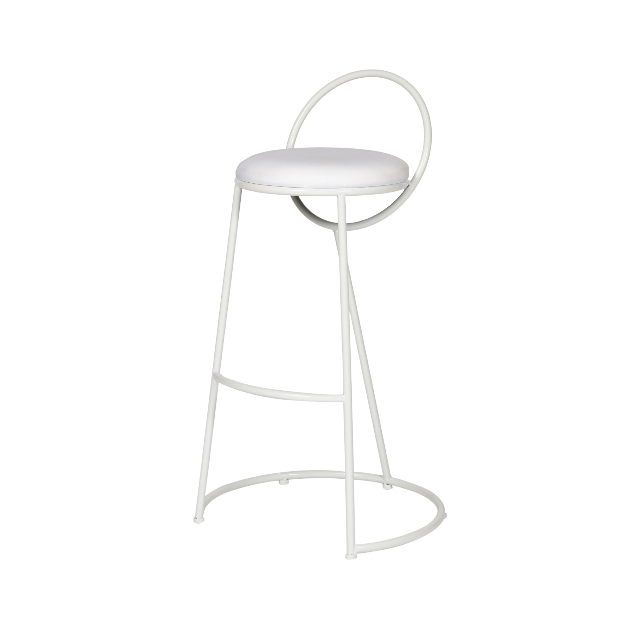 White Loop Outdoor Cocktail Bar Stool Hire
