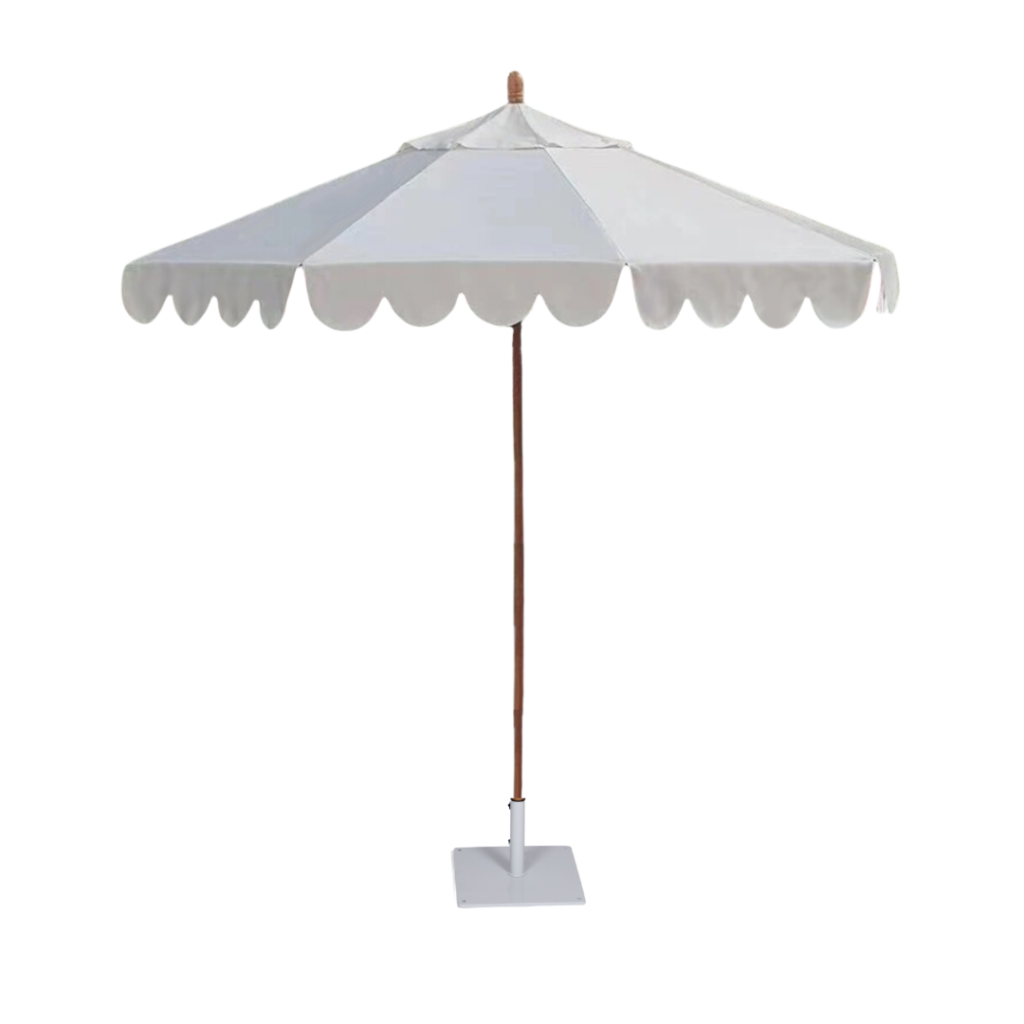 White U Flap Umbrella - Optimum Event Hire