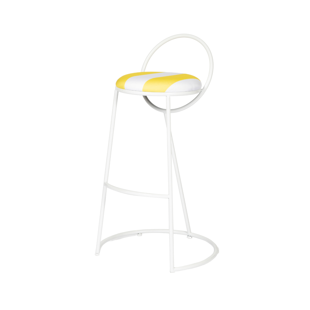 Loop Yellow Outdoor Cocktail Bar Stool - Optimum Event Hire