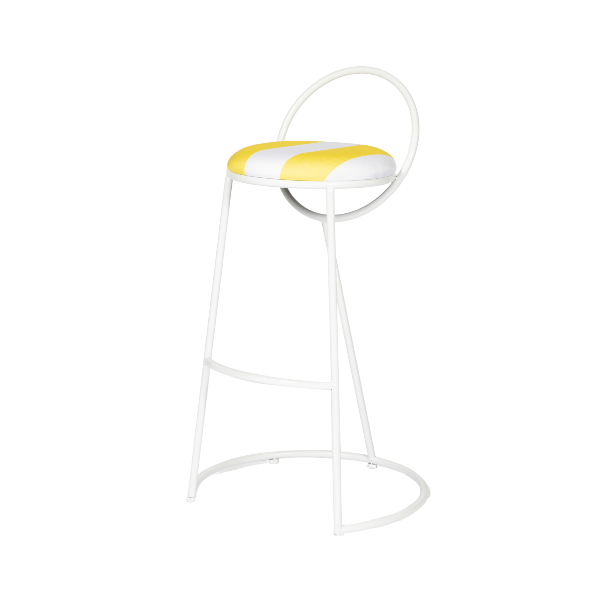Loop Yellow Outdoor Cocktail Bar Stool - Optimum Event Hire