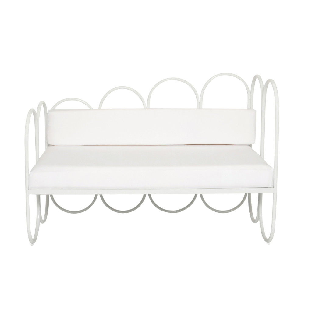 Loop White Outdoor Sofa Lounge - Optimum Event Hire