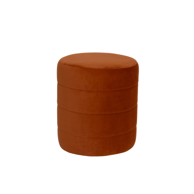 Rust Panel Ottoman Pouf Hire