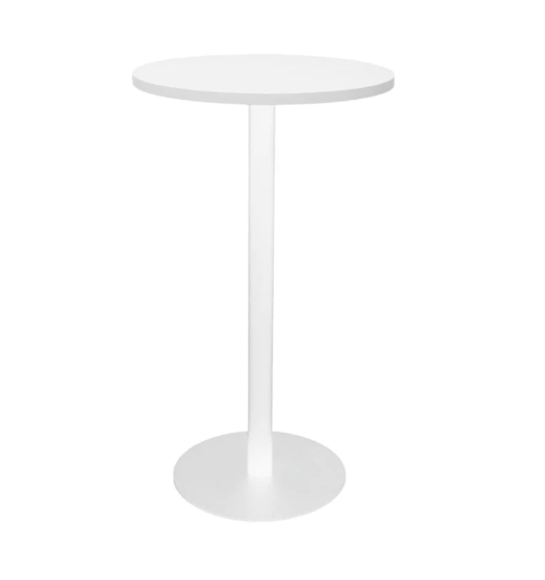 White Slim Cocktail Bar Table - Optimum Event Hire