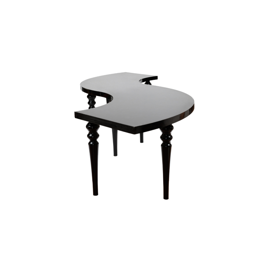 Black Mavro Serpentine Table - Optimum Event Hire