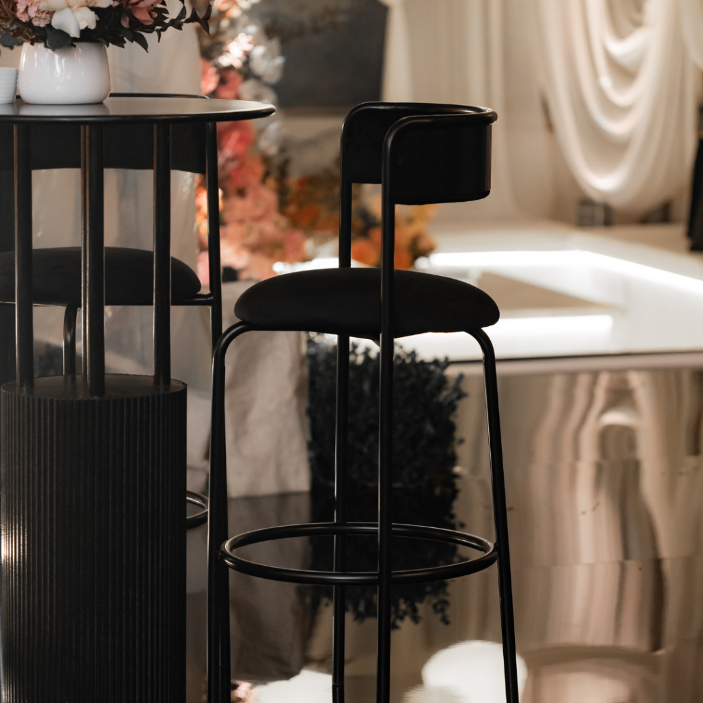 Unico Black Bar Stool - Optimum Event Hire