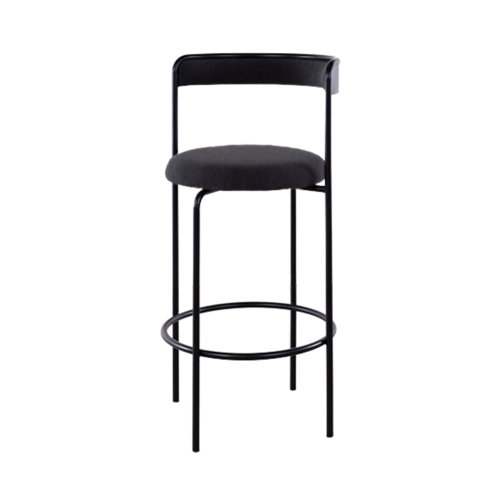 Black Unico Cocktail Bar Stool Hire