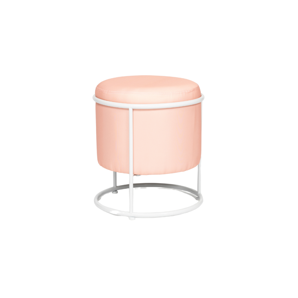 Peachy Pink Loop Ottoman Furniture Hire
