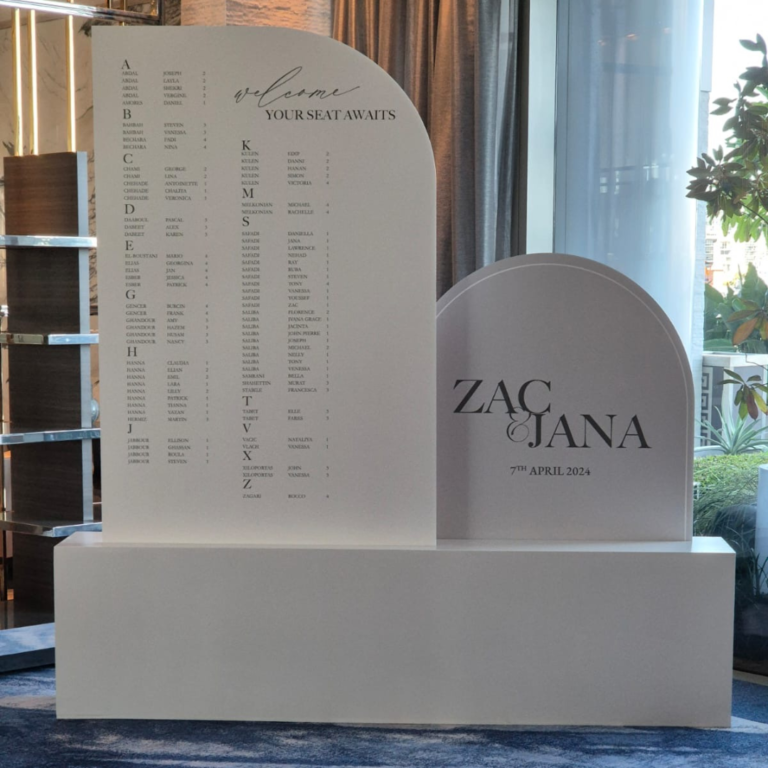 Double Seating Chart Box Hire