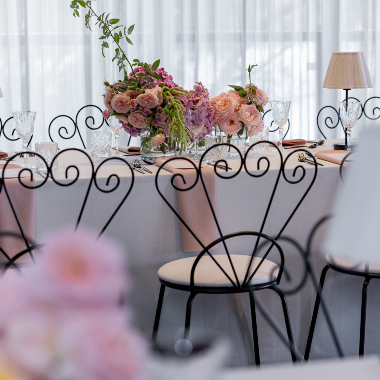 Capri Swirl Chair Black w/White Cushion - Optimum Event Hire