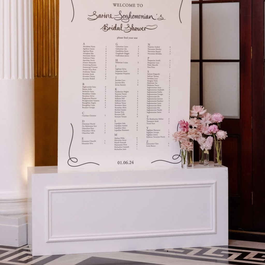 French Seating Chart Box - Optimum Event Hire