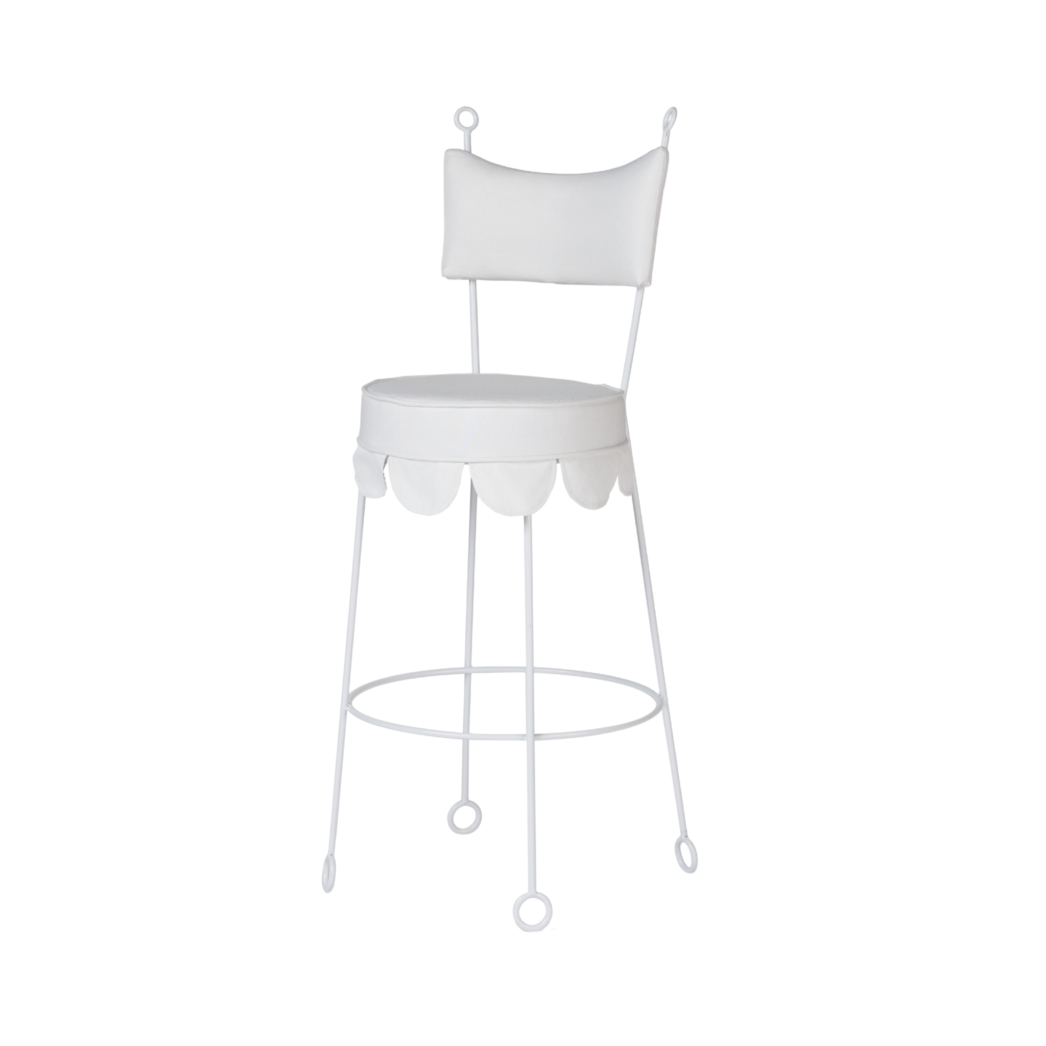 Parisian Cocktail Bar Stool White - Optimum Event Hire