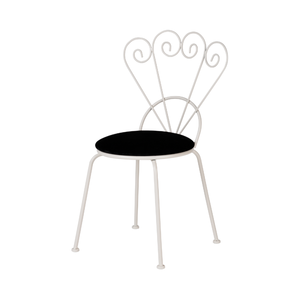 Capri Swirl Chair White w/Colour Cushion - Optimum Event Hire