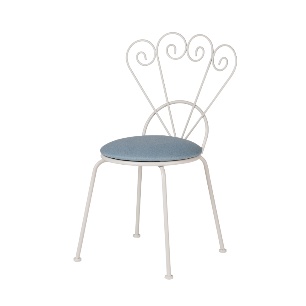 Capri Swirl Chair White w/Colour Cushion - Optimum Event Hire