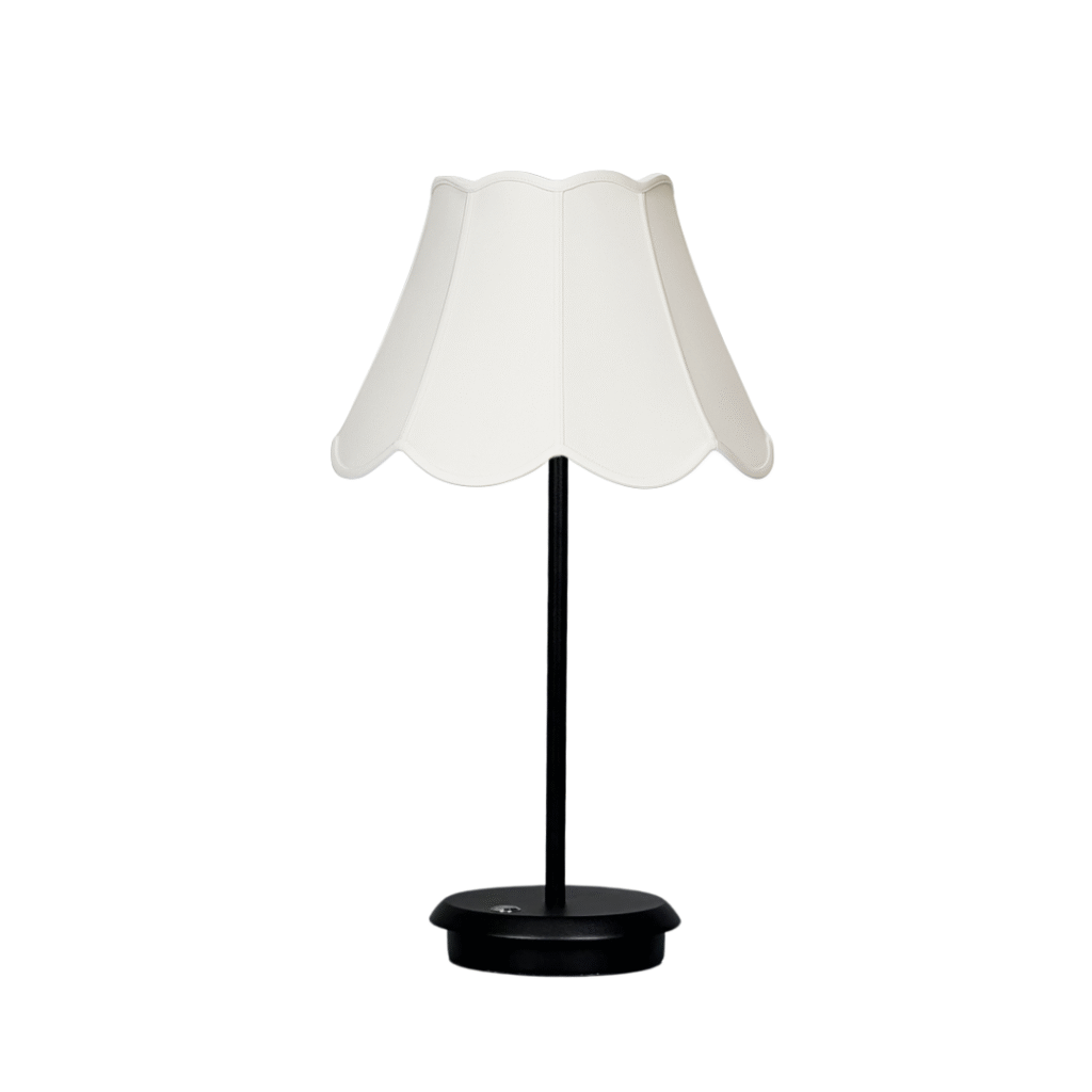 White Vintage Lamp - Black Base